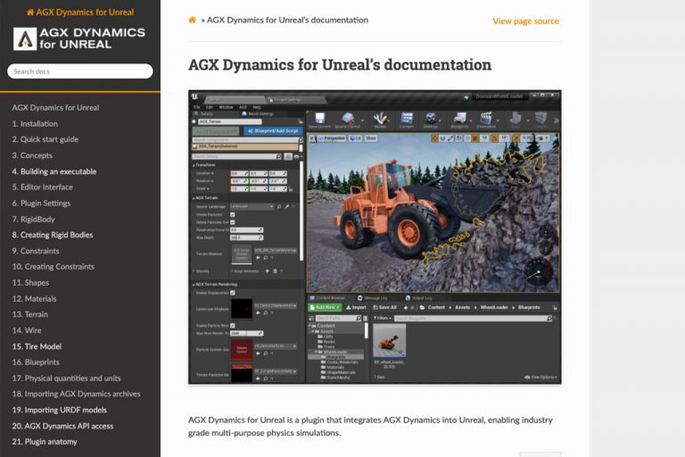 AGX Dynamics for Unreal - Algoryx