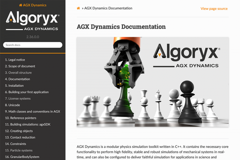 AGX Dynamics - Algoryx